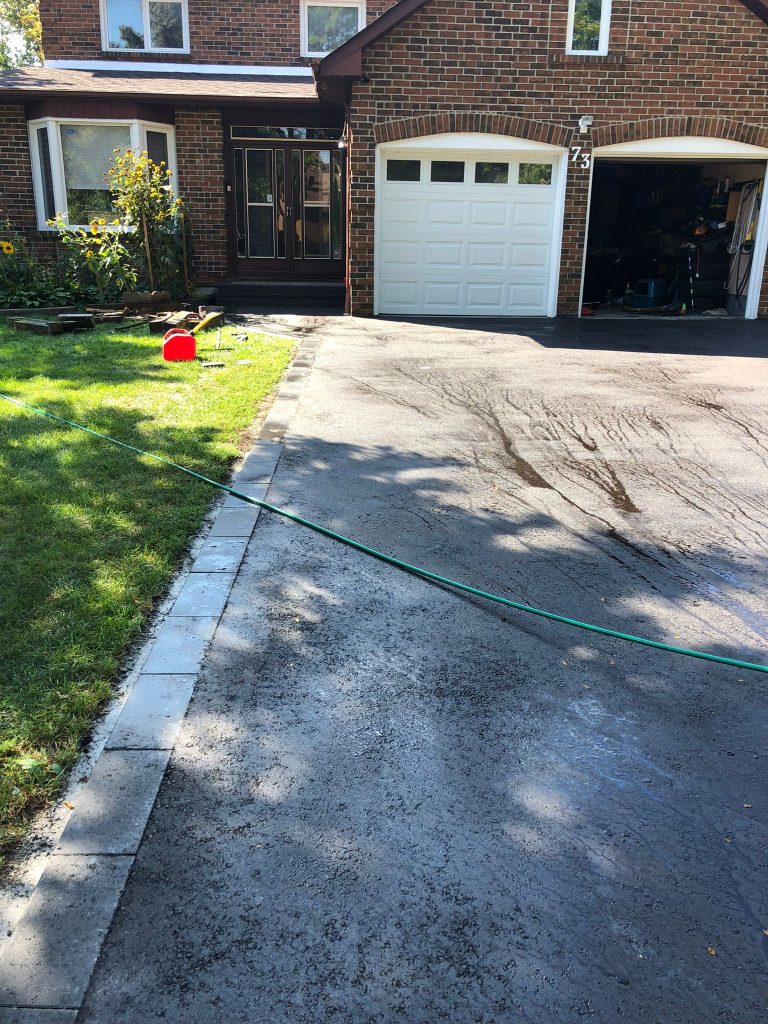 Paved Driveway With Interlock Border and Steps - Expert Paving and Masonry
