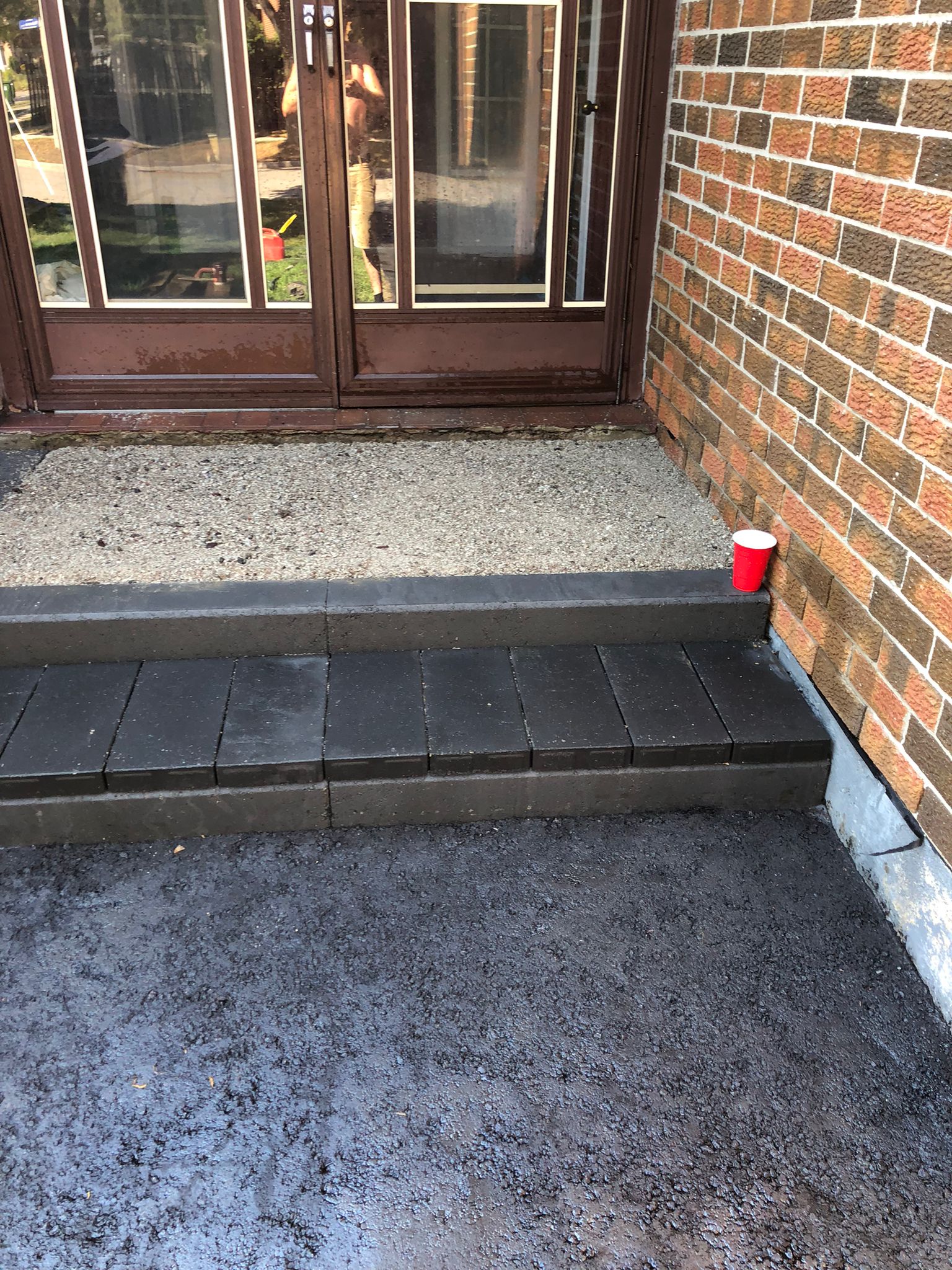 Paved Driveway With Interlock Border and Steps - Expert Paving and Masonry