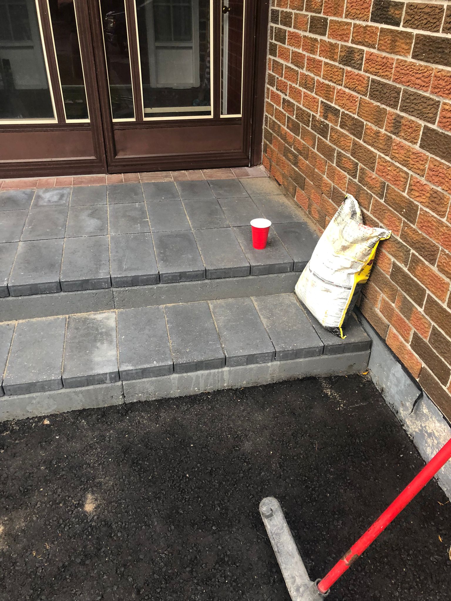 Paved Driveway With Interlock Border and Steps - Expert Paving and Masonry